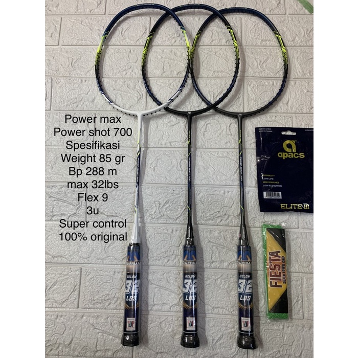 Jual Raket Badminton POWER MAX POWER SHOT 700 super control kuat 32lbs ORI | Shopee Indonesia