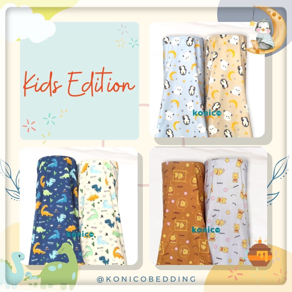 Jual KONICO Bahan Kain Sprei Bahan KATUN HALUS Motif LAND OF DINO anak Meteran ( kain meteran ...