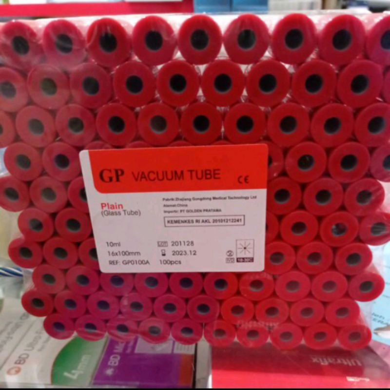 Jual Tabung Sample Gp Vacuum Tube Plain ( Glass Tube) 5ml / Tabung Kaca ...