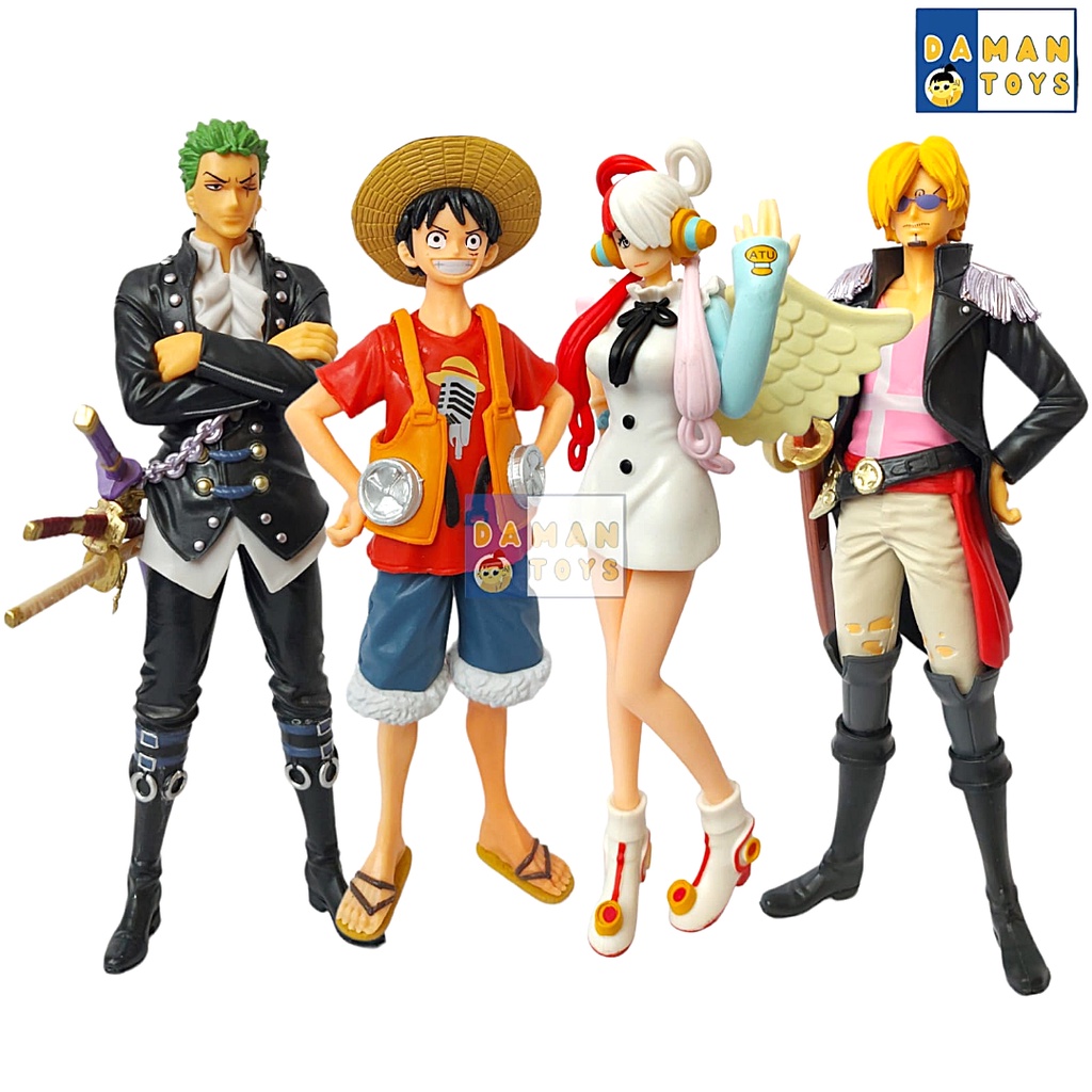Jual Action Figure One Piece Red dxf Grandline Uta Sanji Shanks Lufy ...