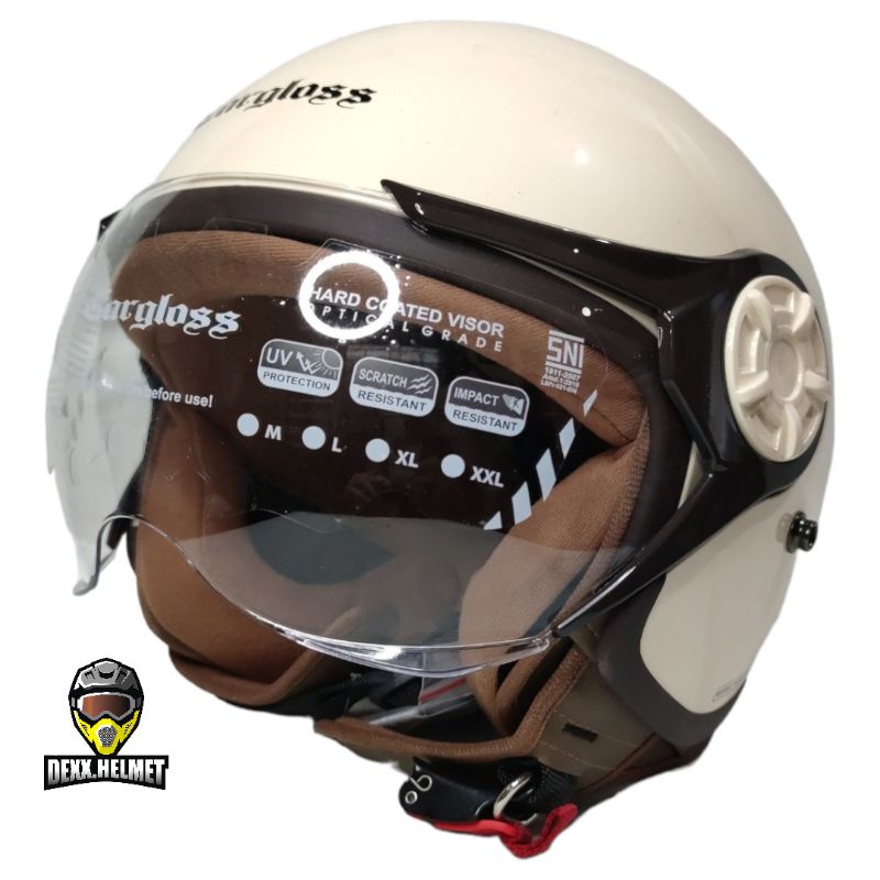 Jual Helm Cargloss Hijab YRH Avorio Naide / Cream Glossy Original ...