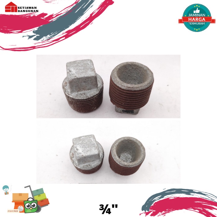 Jual >>>>>] Plug Galvanis Besi d. 3/4" Drat BSPT (G) | Shopee Indonesia