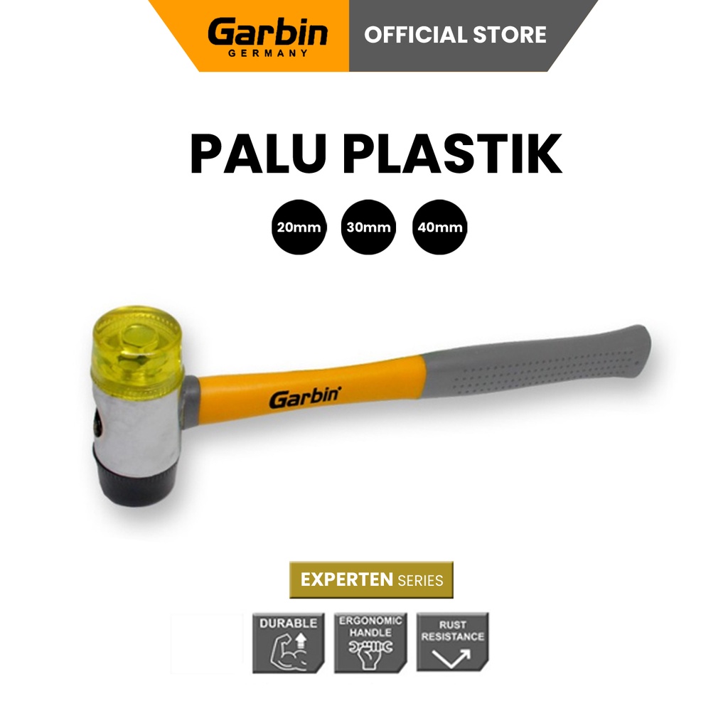 Jual Palu Plastik Karet Double Plastic Hammer 20mm 30mm 40mm Garbin ...