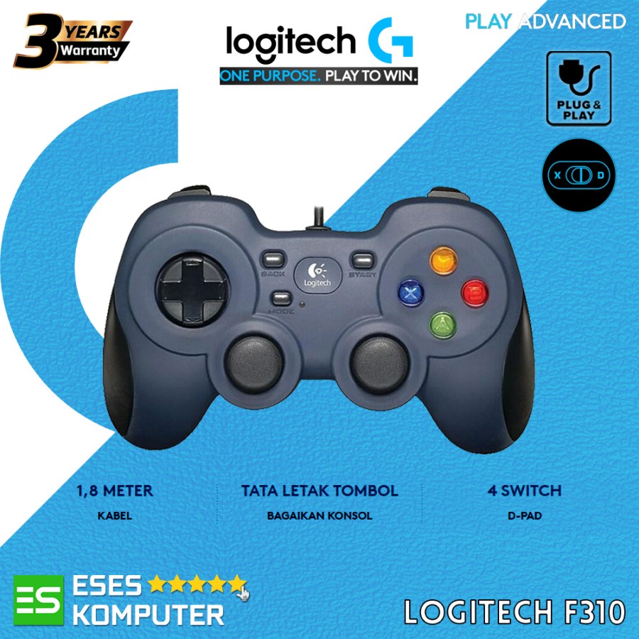 Jual Gamepad Logitech F310 Gaming - Wired Joystick / Stick / Controller ...