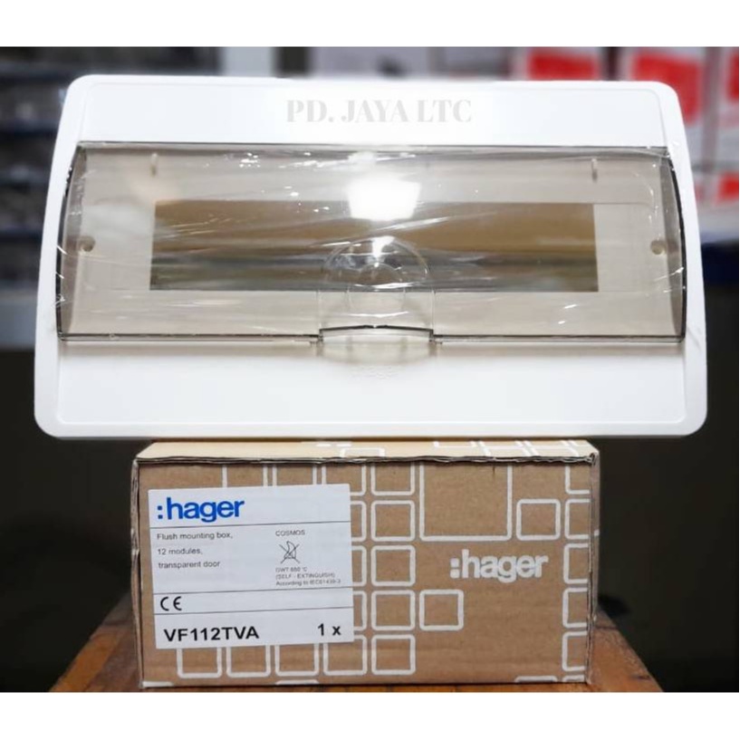 Jual Hager Box Mcb Inbow VF112TVA - Kotak MCB 12 Modul Transparan Door ...
