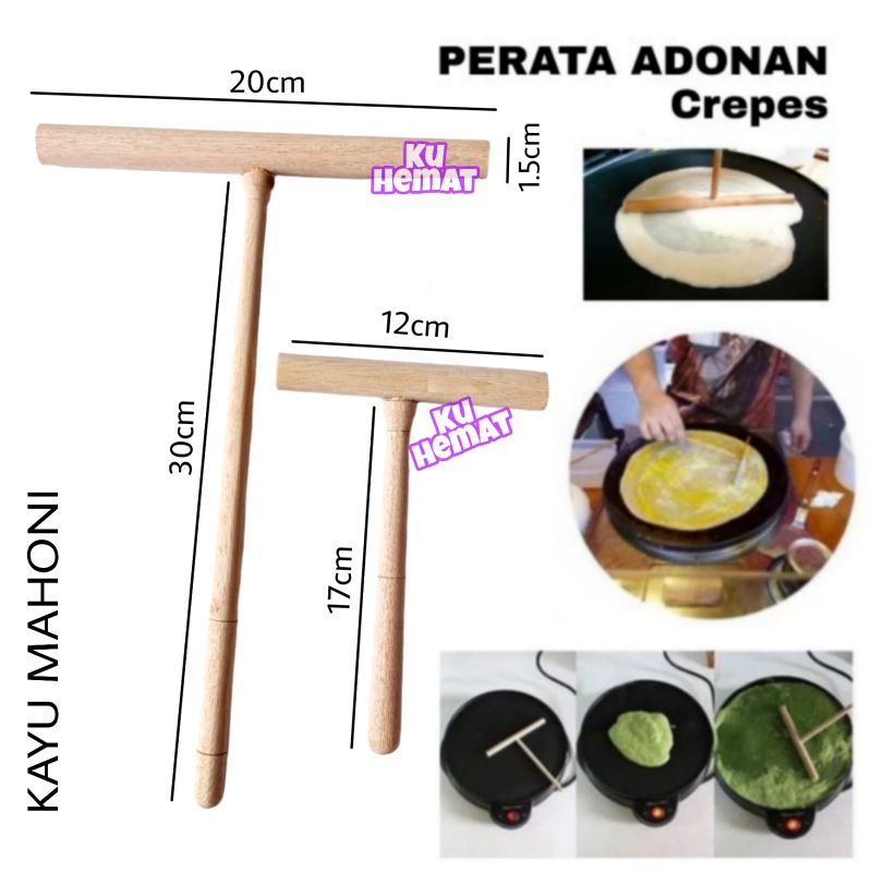 Jual Perata Kayu Adonan Crepes Kue | Shopee Indonesia