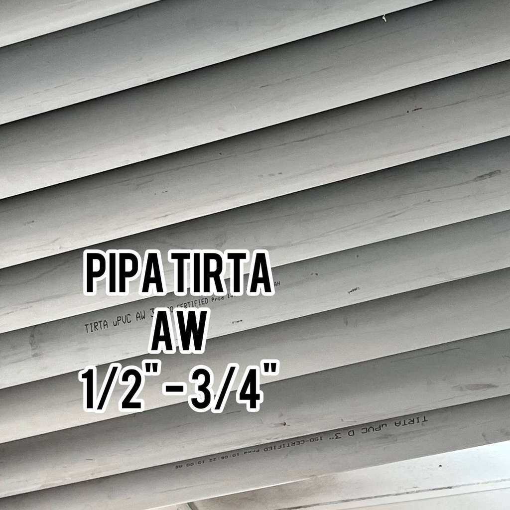 Jual PER 1 METER - PIPA AIR TIRTA AW 1/2 INCH dan 3/4 INCH - 1 METERAN ...