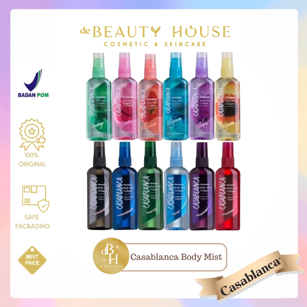 Jual CASABLANCA Body Mist Cologne 100ML | Shopee Indonesia