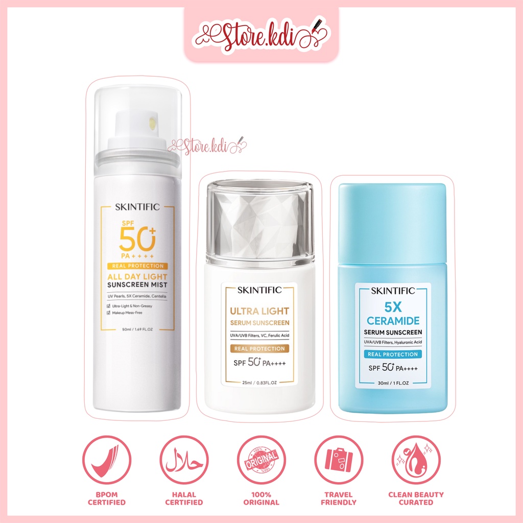 Jual SKINTIFIC Sunscreen 5X Ceramide Serum Sunscreen 30ml / All Day ...