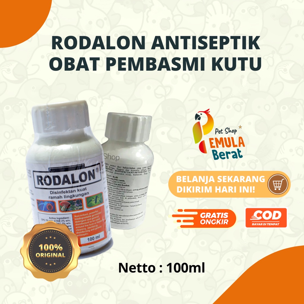 Jual RODALON ANTISEPTIK OBAT PEMBERSIH KUTU NETTO 100ML RODALON ...