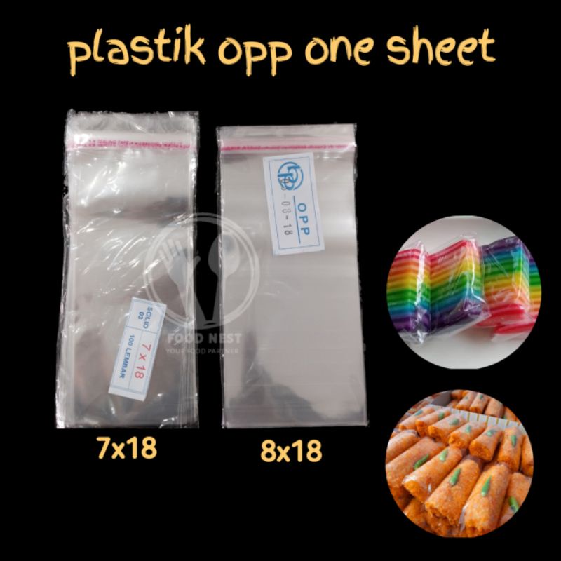 Jual [ISI 100 PC] PLASTIK OPP ONE SHEET UKURAN UK 8X18 7X18 1 SATU LAYER OPP RISOL RISOLES ...