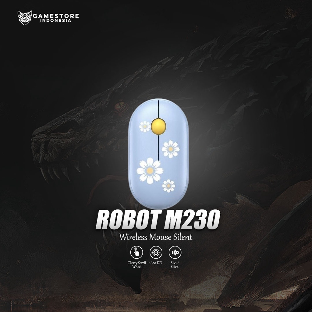 Jual Mouse Wireless ROBOT M230 Silent Key Cherry Scroll Wheel Original ...