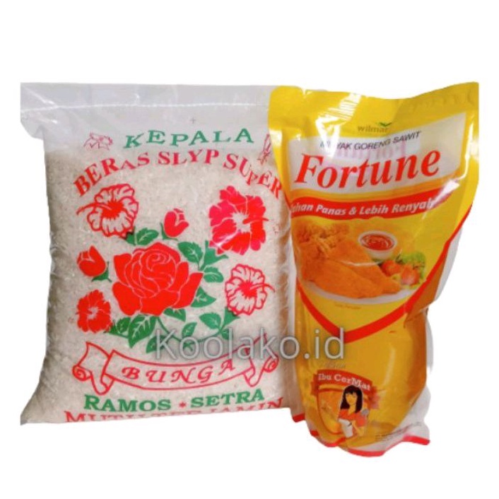Jual SEMBAKO - Paket Sembako Beras 5 kg & minyak 1 liter | Shopee Indonesia