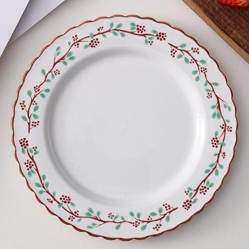 Jual Mistletoe Aesthetic Plate / Korean Cafe Plate / Piring Keramik ...