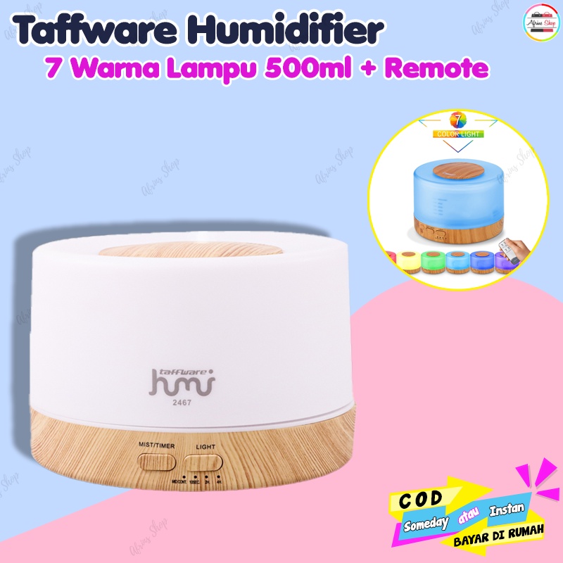 Jual Taffware Humidifier Aromatherapy Diffuser 7 LED Color 500ml ...