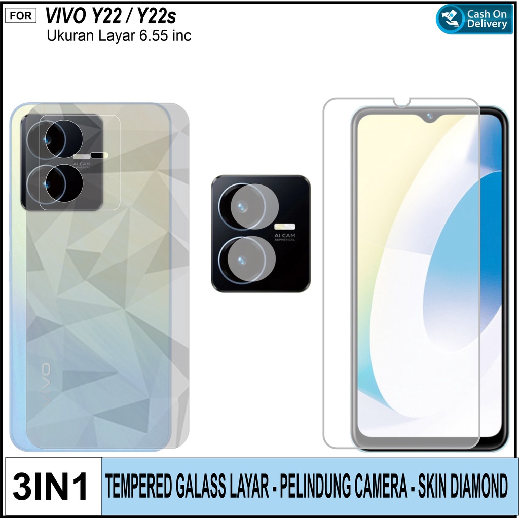 Jual Tempered Glass Layar Vivo Y21 Y21s Y21A Y21T Y33s Y33T Y16 Y22 Y22s Y35 Paket 3in1 Free ...