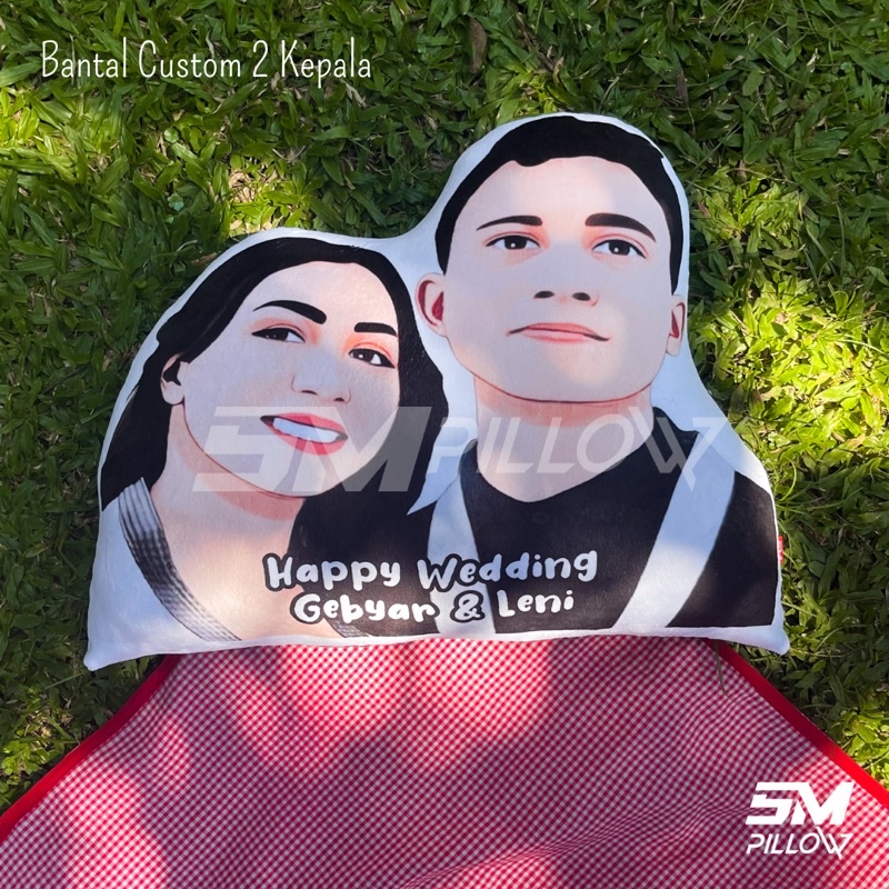 Jual SM Pillow Bantal Custom Foto dan Kartun 2 Kepala | Shopee Indonesia