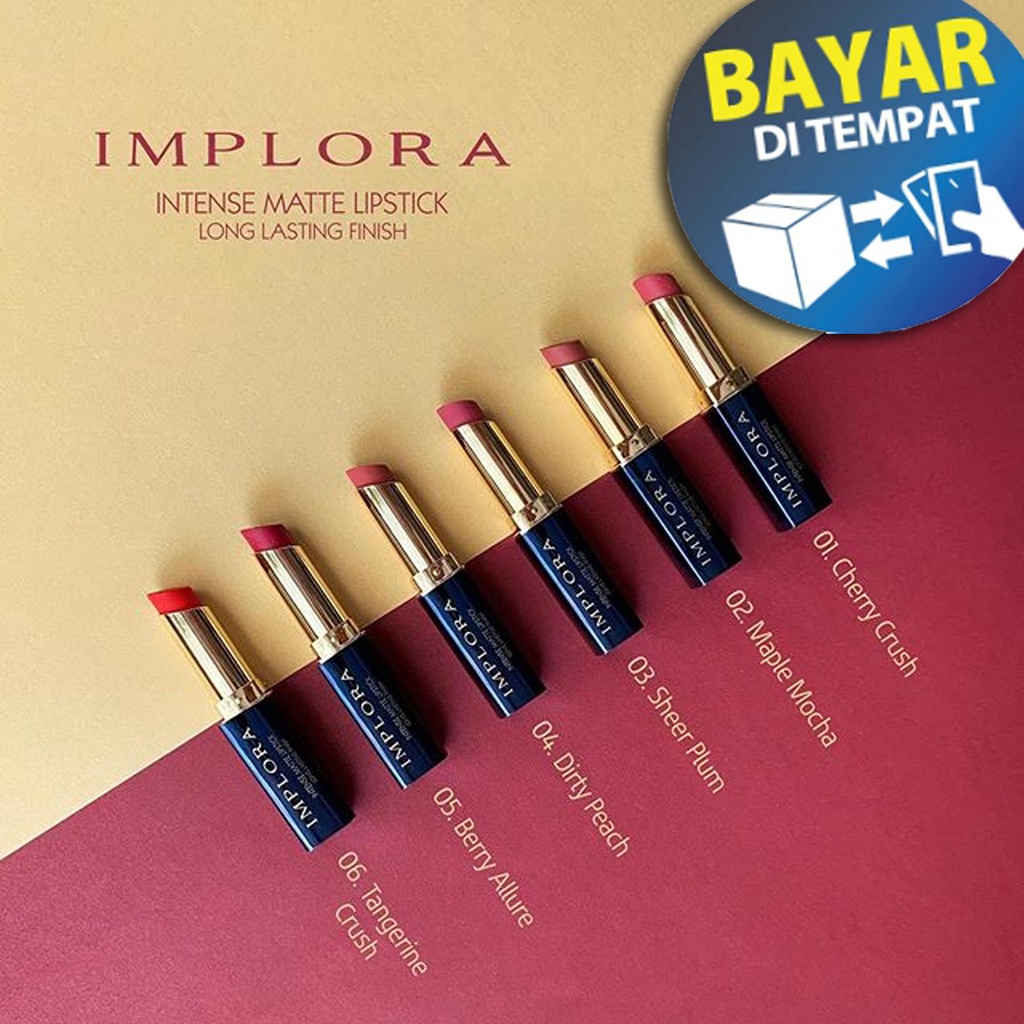 Jual IMPLORA Intense Matte Lipstick Long Lasting Finish | Shopee Indonesia