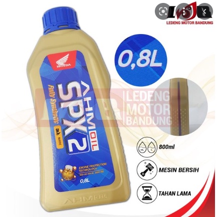 Jual AHM OIL SPX 2 800 ML 10w-30 SL FULLY SYNTHETIC OLI MATIC HONDA ...