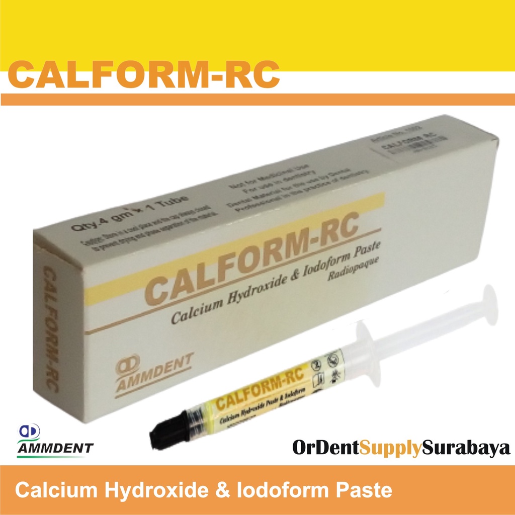 Jual Calcium Hydroxide Paste with Iodoform Radiopaque Calform RC Dental ...