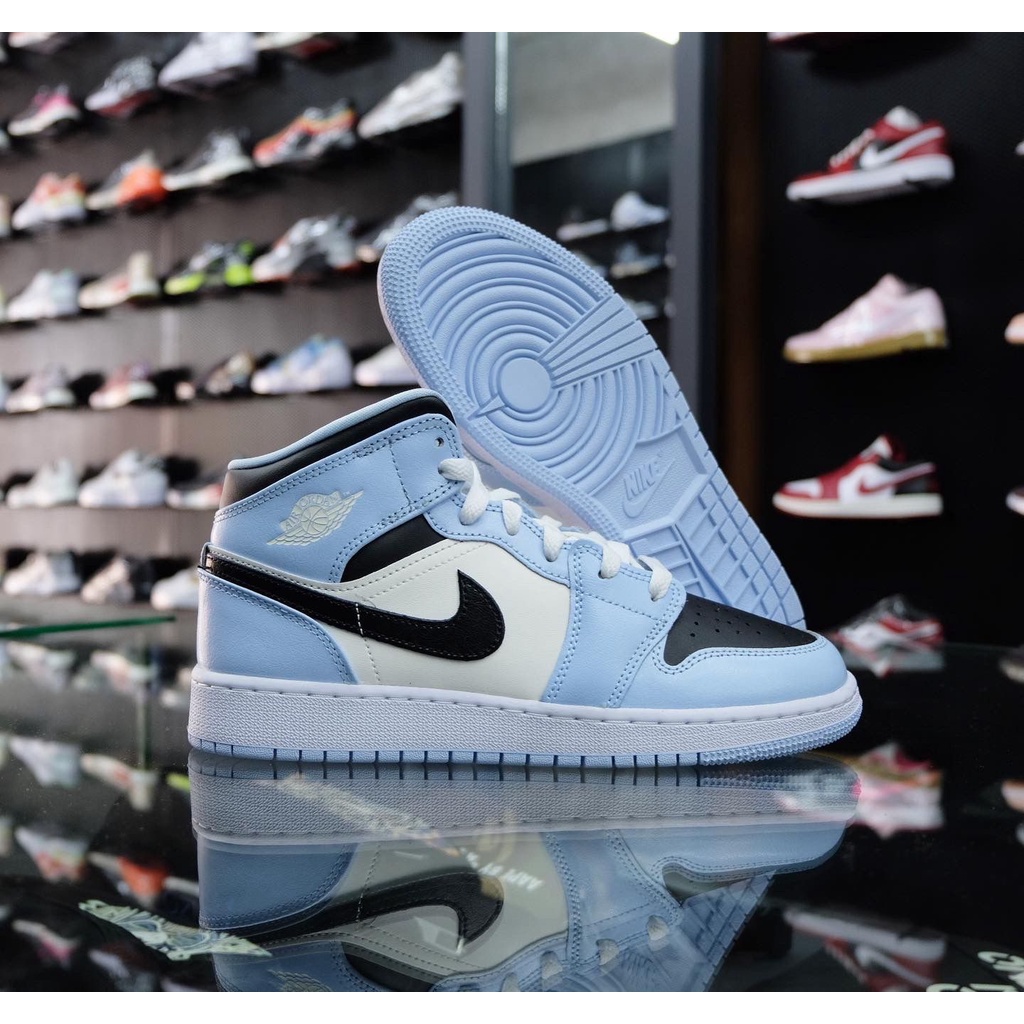 Jual Air Jordan 1 Mid Ice Blue | Shopee Indonesia