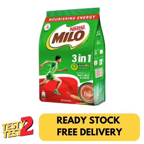 Jual Milo 3 in 1 Instant Chocolate Malt with Milk- Regular 18 x 27g ...