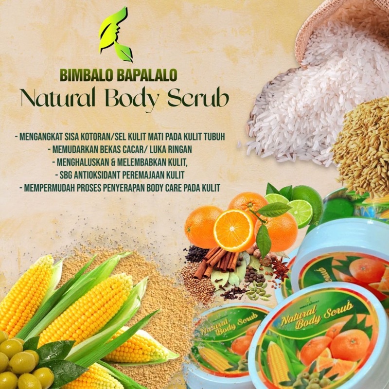 Jual BIMBALO BAPALALO NEW NATURAL BODY SCRUB | Shopee Indonesia