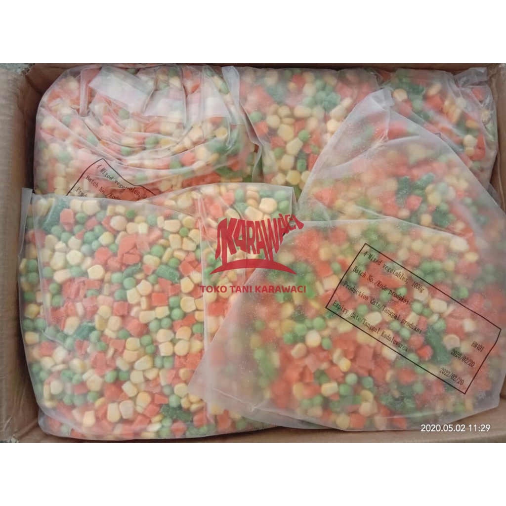 Jual Vegetable Mix 4 Way (Jagung,Kacang Polong,Wortel,Buncis) PREMIUM ...