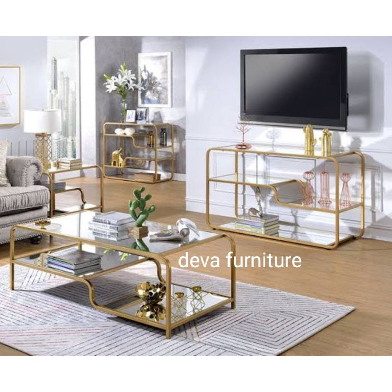 Jual meja tamu minimalis top table kaca | Shopee Indonesia