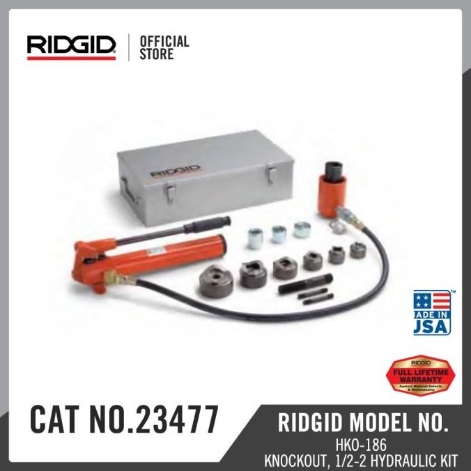 Jual Ridgid Hydraulic Knockout Kits 1/2"-2" With Hand Pump-23477 ...