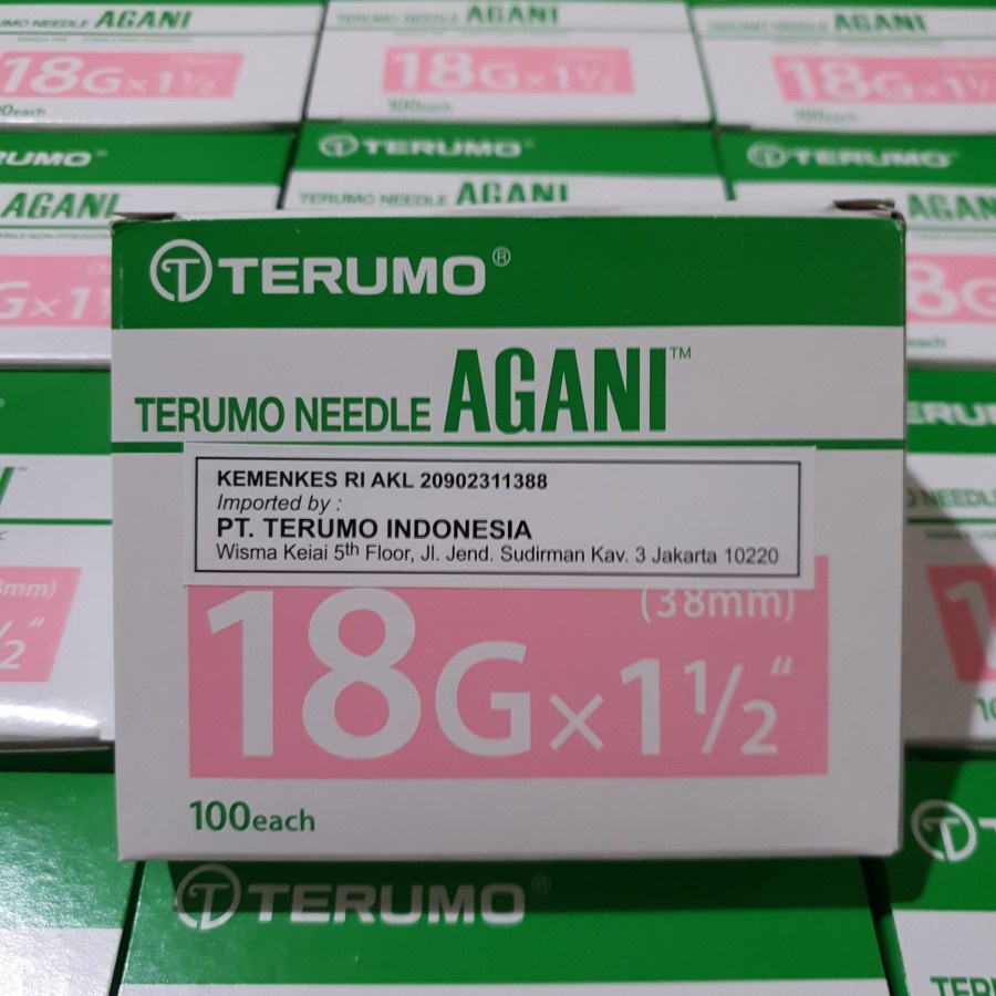Jual TERUMO NEEDLE AGANI 18G 21G 23G 24G 25G 26G 27G 30G NEEDLE TERUMO AGANI | Shopee Indonesia