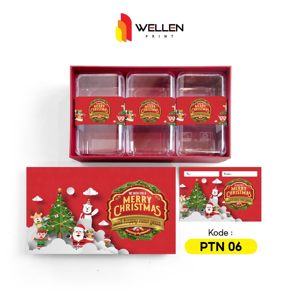 Jual WELLEN PRINT - Paket Hardbox Stoples Desain Natal / Print Box ...