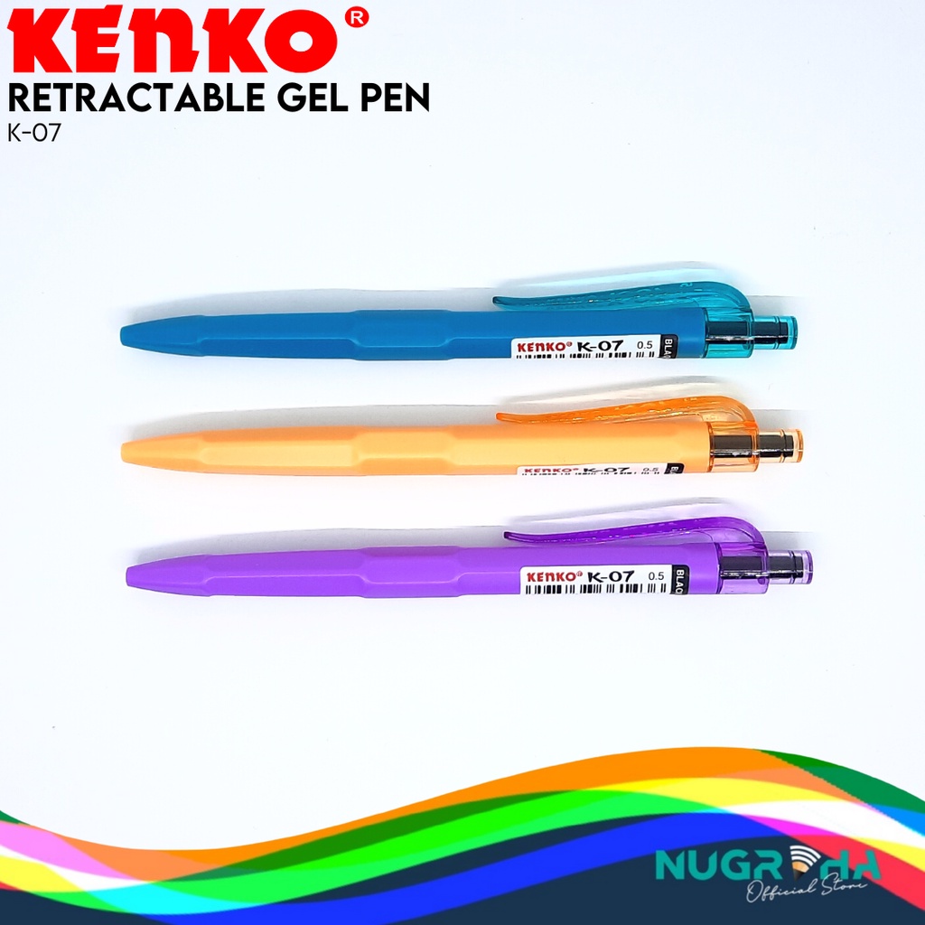 Jual Gel Pen Pulpen Pena Jel KENKO K-07 0.5 mm | Shopee Indonesia