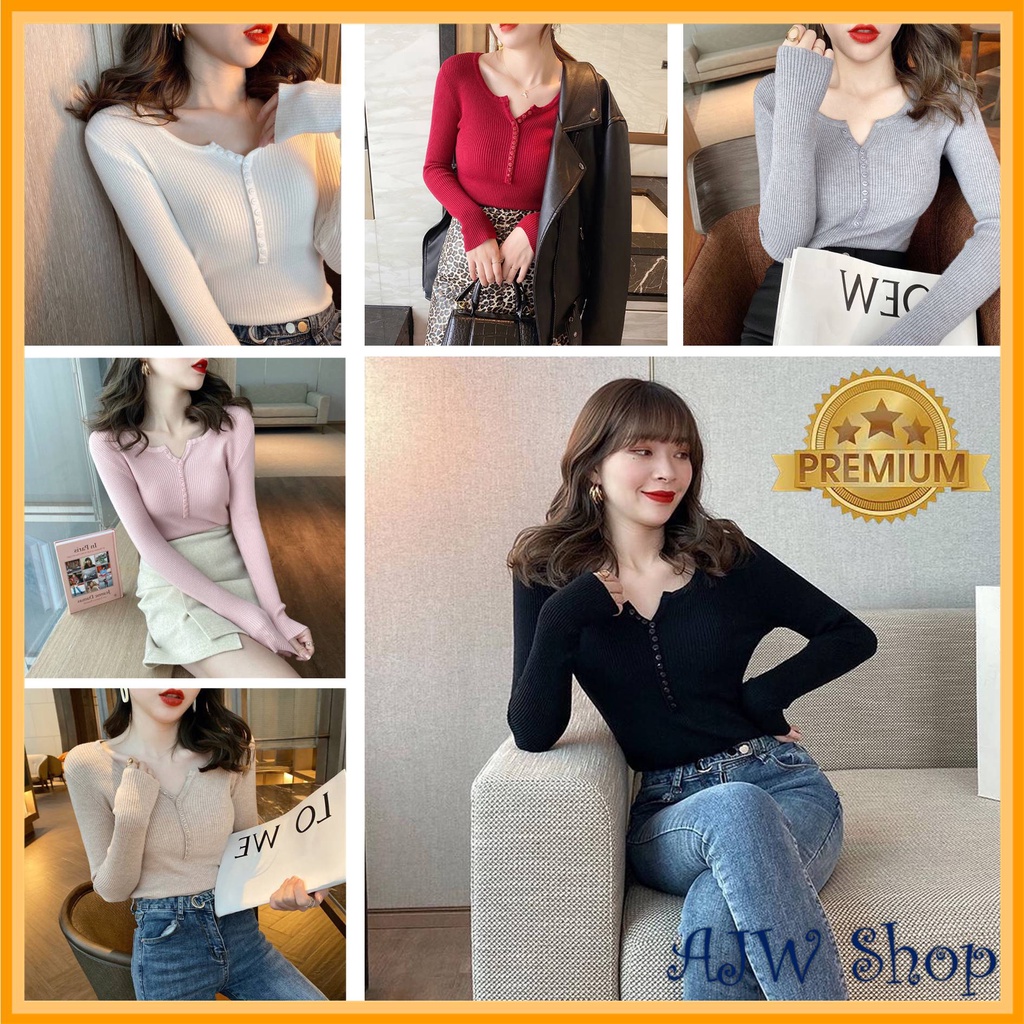 Jual AJW Atasan Rajut Wanita Import Premium Bahan Halus TX | Baju Rajut Knit Import Bahan Adem ...