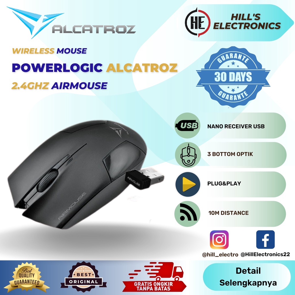 Jual Powerlogic Alcatroz Mouse Wireless Bluetooth | Shopee Indonesia