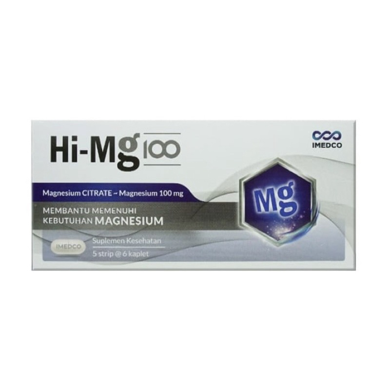 Jual Hi Mg100 box 30 tablet ( memenuhi kebutuhan magnesium ) | Shopee ...