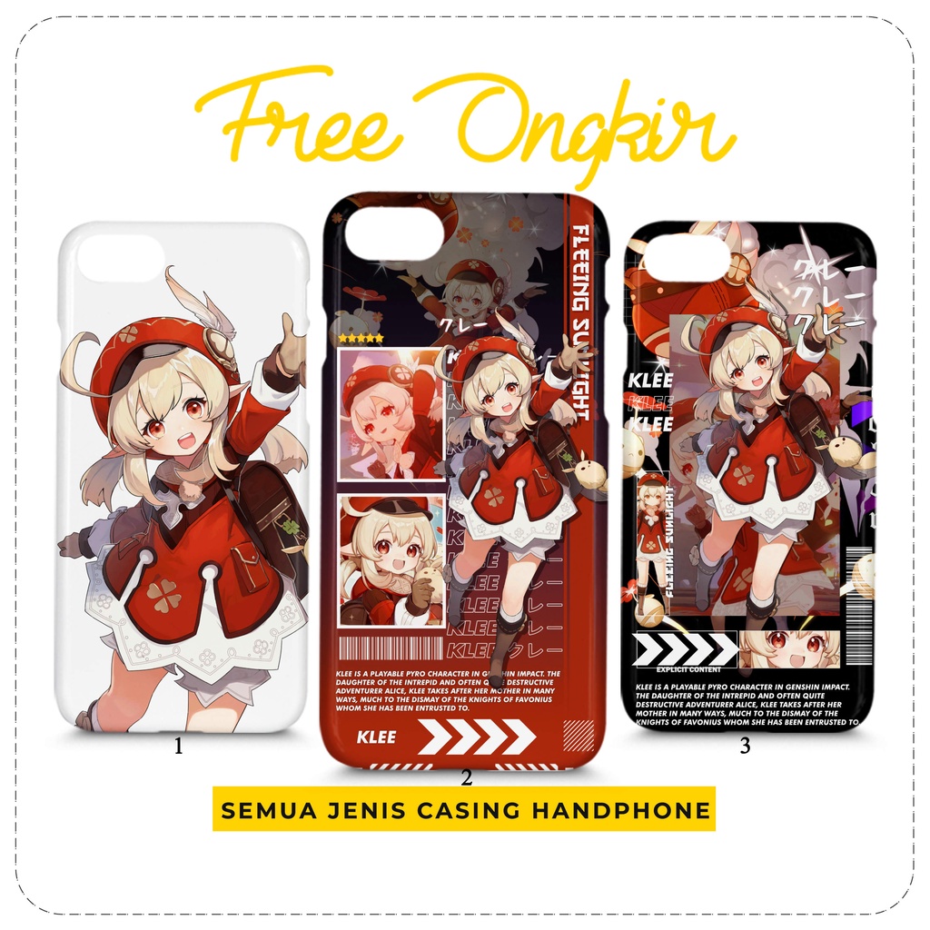 Jual Case Genshin Impact Klee Custom Casing HP All Type | Shopee Indonesia