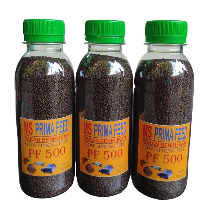 Jual PRIMA FEED PF 500 100GR MATAHARI SAKTI PELET IKAN CUPANG GUPPY ...