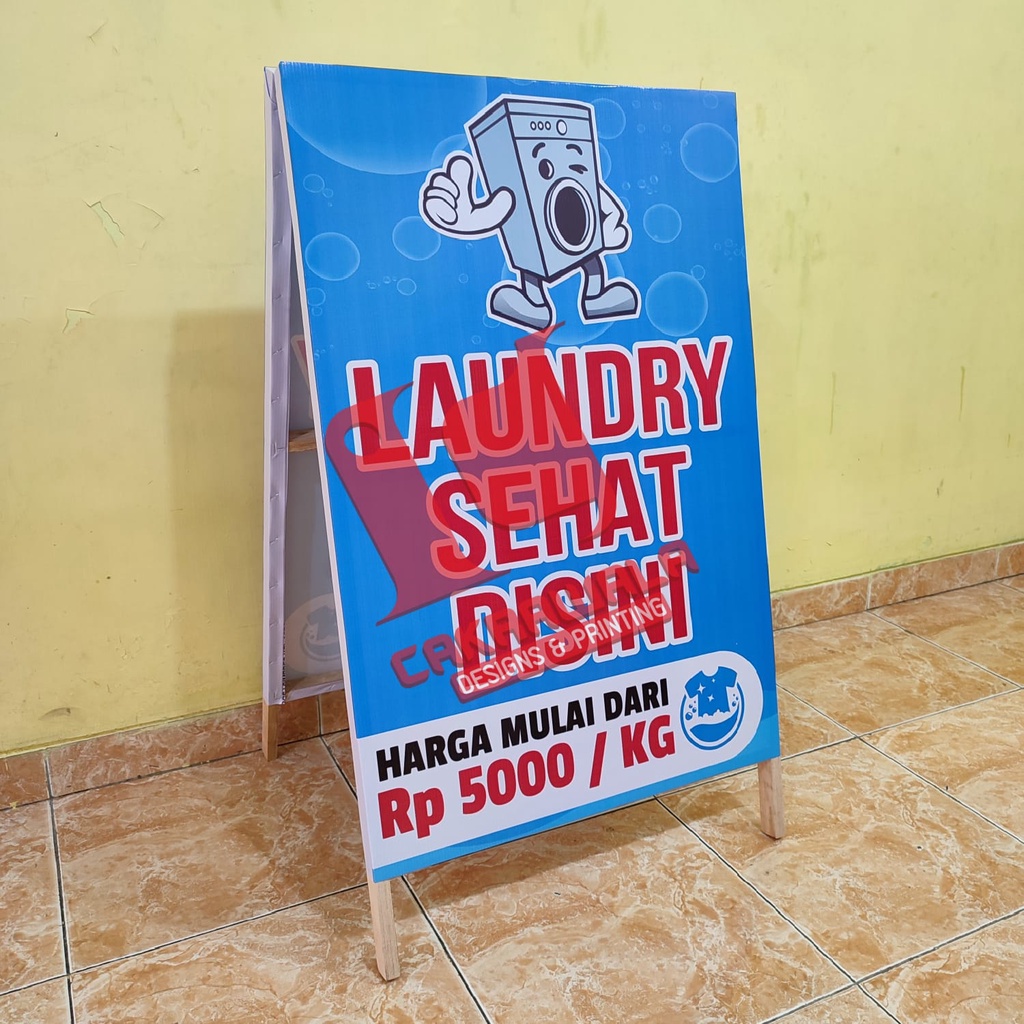 Jual STAND BANNER KAYU UKURAN 60 X 100 - SEGITIGA BANNER KAYU PROMOSI ...
