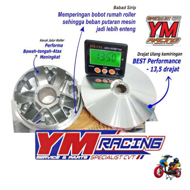 Jual RUMAH ROLLER AEROX PLUS KIPAS BUBUTAN / RUMAH ROLLER PLUS KIPAS ...