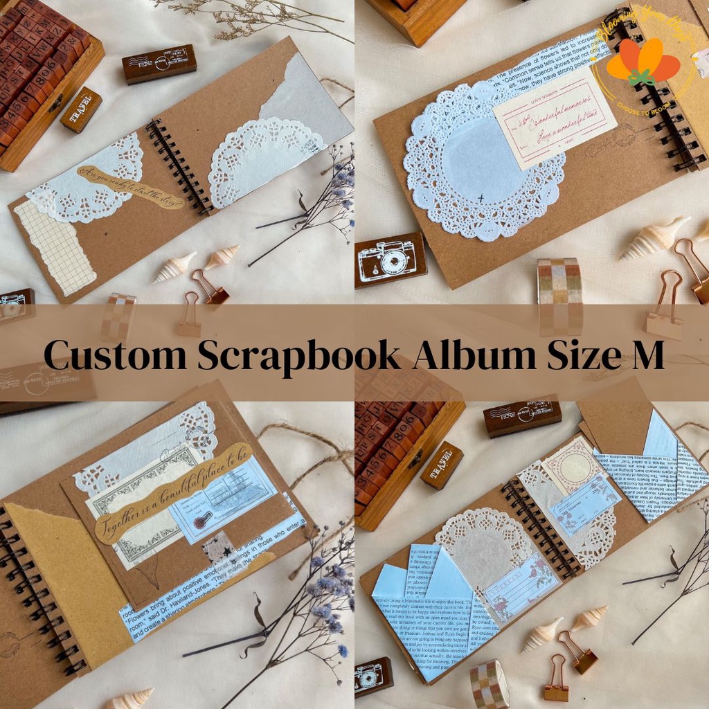 Jual Bloomingyourdays custom scrapbook album notebook buku cerita kado ...
