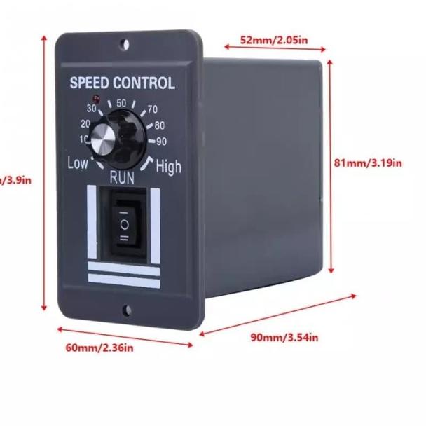 Jual DC Motor Speed Controller 12V 24V 36V 48V 6A PWM Modul Box Casing ...