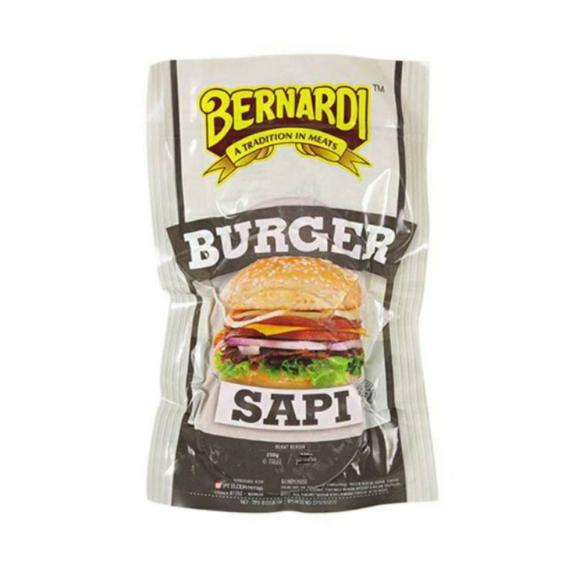 Jual Bernardi Beef Burger Isi 6 250gr / Daging Burger | Shopee Indonesia