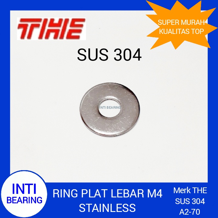 Jual RING PLAT M4 LEBAR STAINLESS M4 x 12 WIDE FLAT WASHER PLATE ...