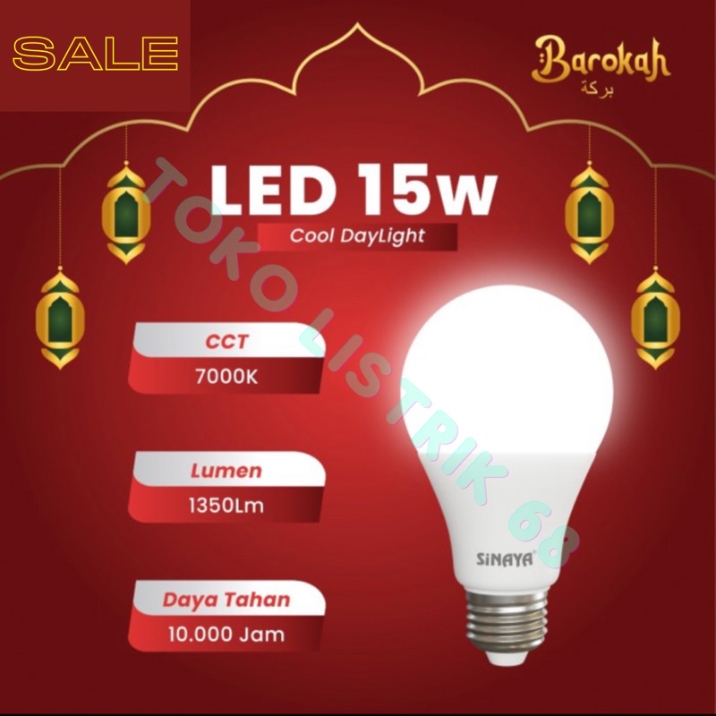 Jual lampu bohlam led murah 15 watt SINAYA BAROKAH | Shopee Indonesia