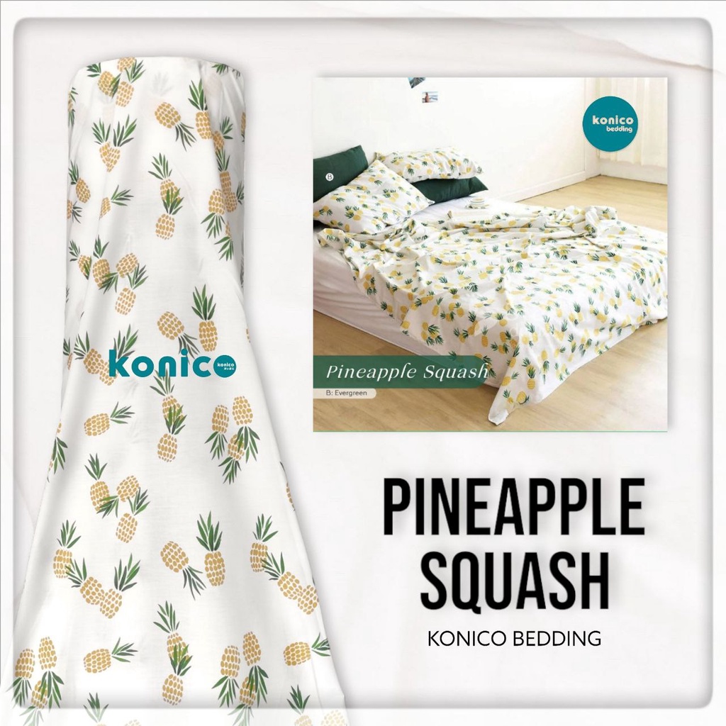 Jual KONICO Bahan Kain Sprei katun Motif tabur Anak PINEAPPLE SQUASH | ELBHE STAR CATRA GROW ...
