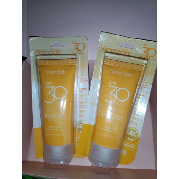 Jual Wardah UV Shield Essential Sunscreen Gel SPF 30 PA +++ (40ml) | Shopee Indonesia