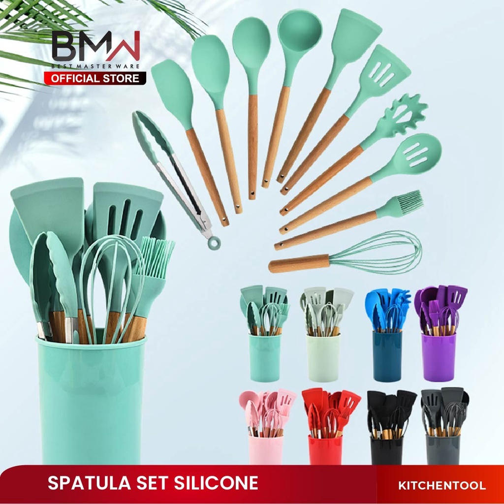 Jual BMW Kitchen Ware - Set Kitchen Utensil 12In1 Spatula Silikon Alat ...