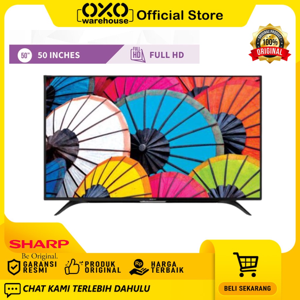 Jual SHARP TV LED 2T-C50DF1 50 Inch Smart TV HD Garansi Resmi | Shopee Indonesia