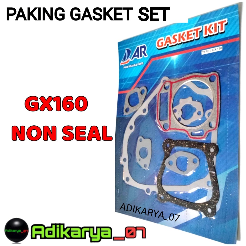 Jual Paking gasket set GX160 GX200 NON SEAL paking top set GX160 GX200 paking Set Mesin GX160 ...